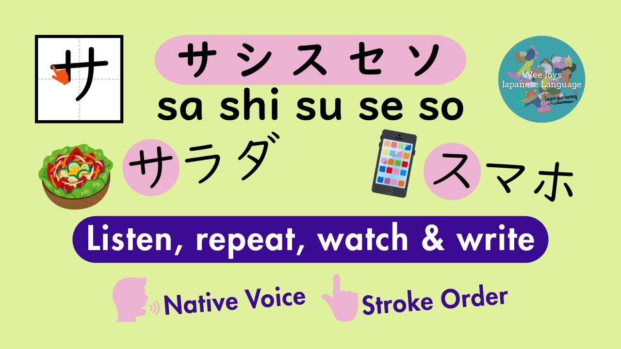 Learn Katakana サシスセソ | Everyday Words, Native Audio & Stroke Order ...