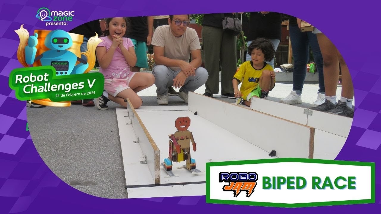 RoboJam Biped Race - Magic Zone Robot Challenges V (Lima, Perú) - YouTube