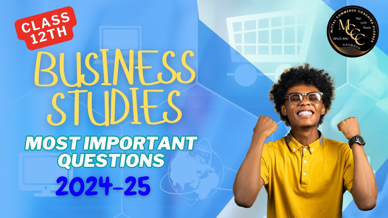 Important Questions Business Studies Class 12th video - YouTube