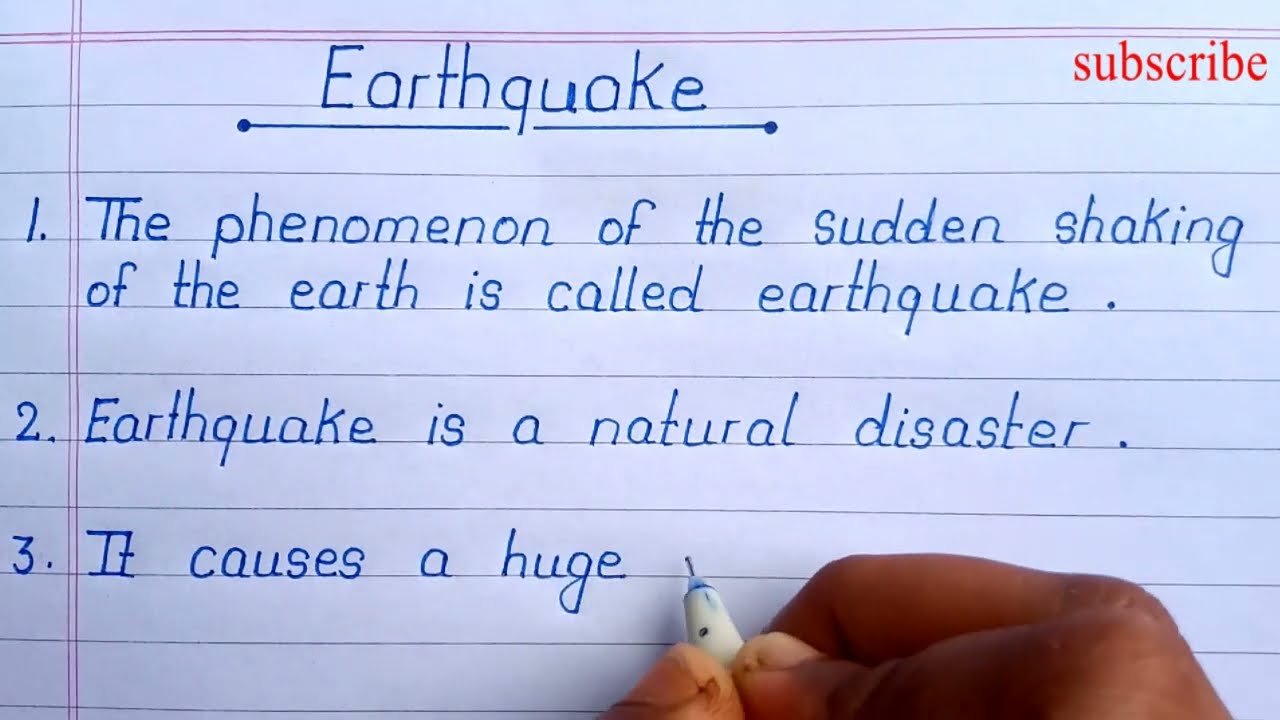 10 Lines Essay on Earthquake in English || Earthquake Essay Writing ...