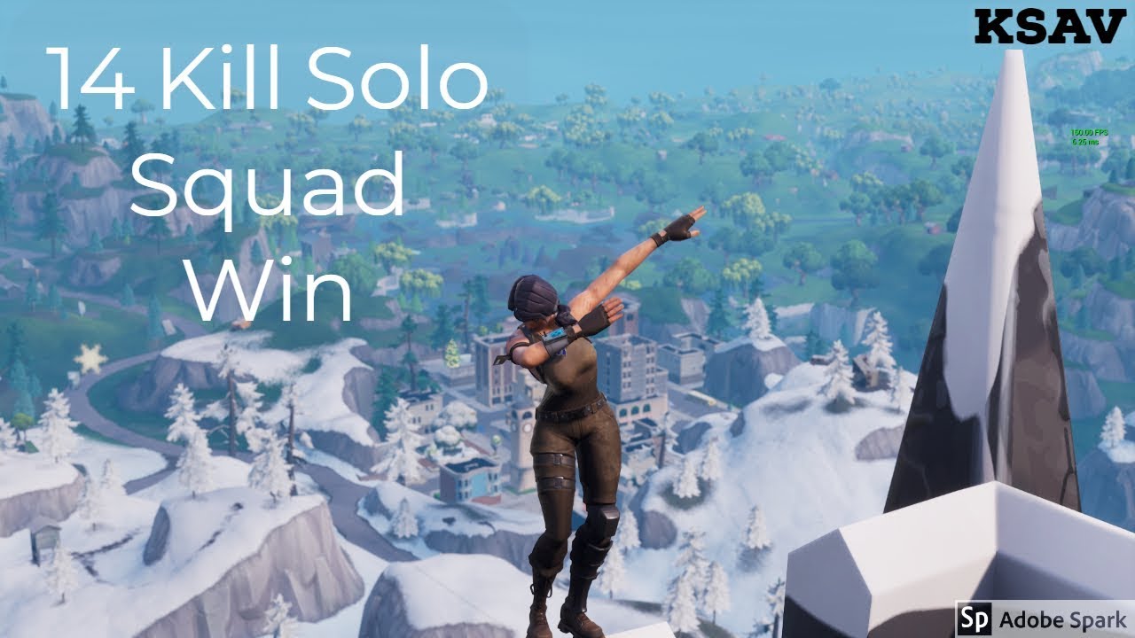 14 Kill Solo Squad Win - Fortnite 1444x1080 Resolution - YouTube