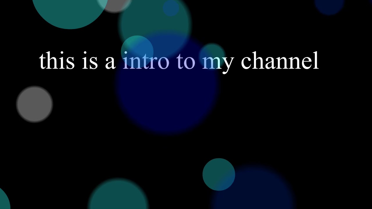 Introduction to my channel! - YouTube