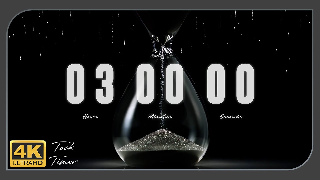 3 Hour hourglass Timer ⌛️| Pure Ticking & Serene Closure 🎵 - YouTube