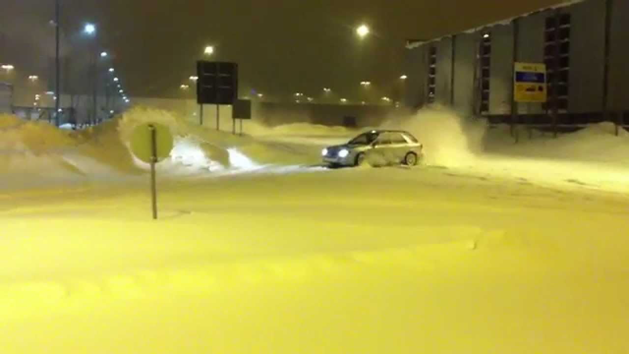 Subaru impreza wrx on snow - YouTube
