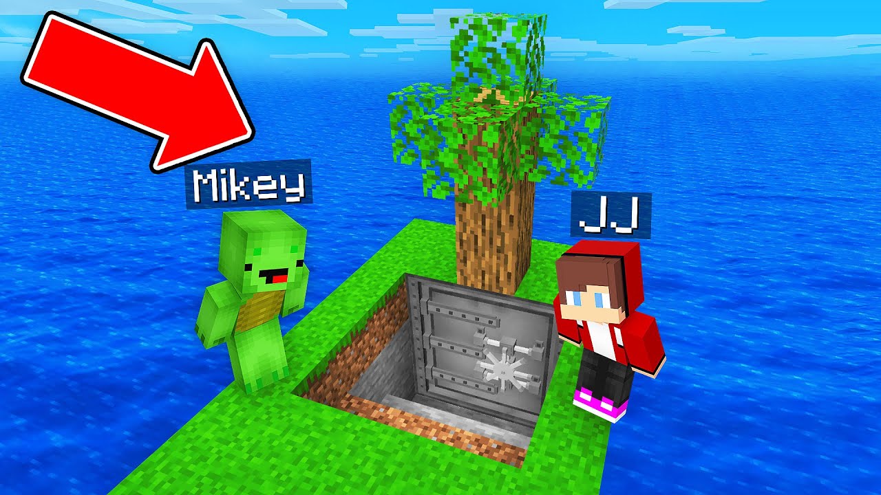 Mikey and JJ Found Secret Island Bunker in Minecraft (Maizen) - YouTube