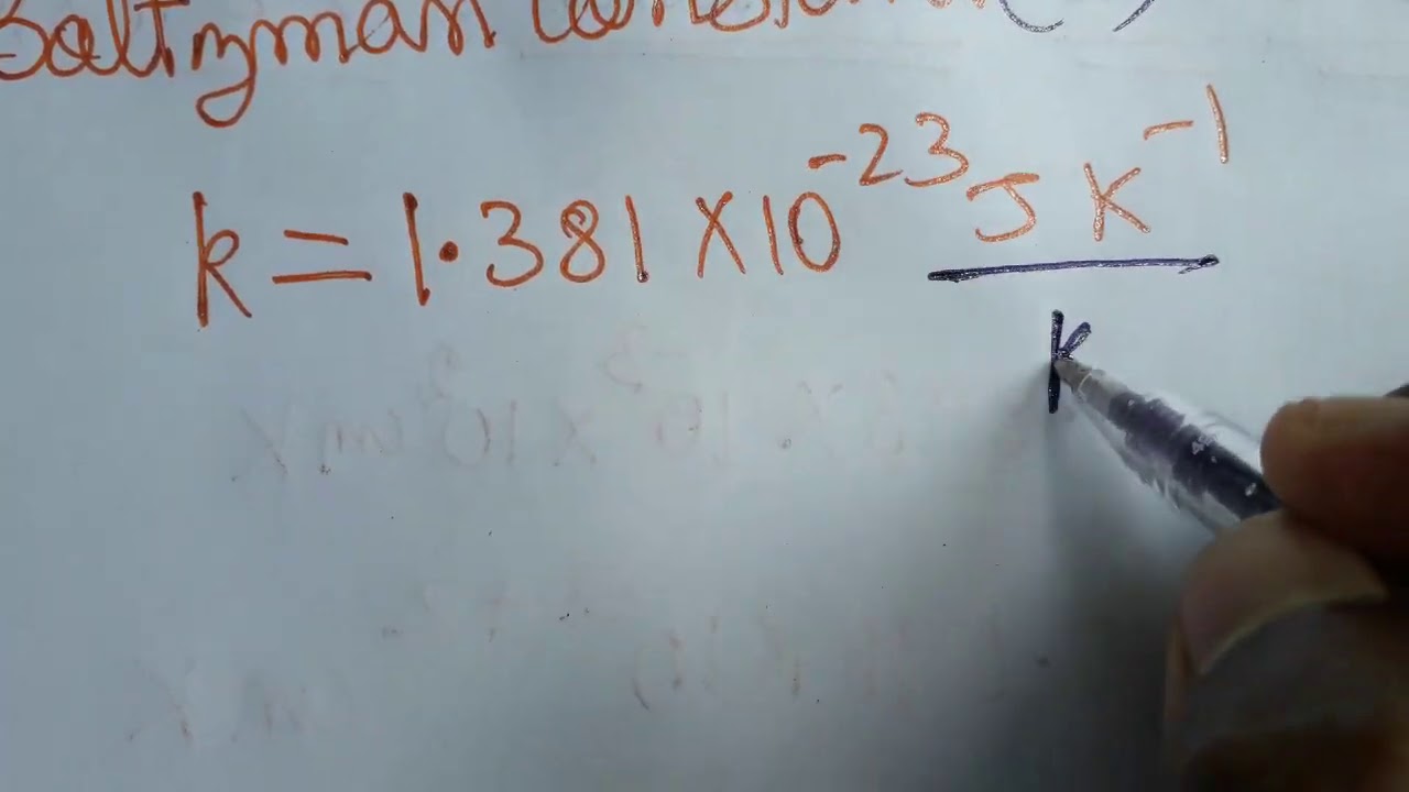 boltzman constant in cgs system and value - YouTube