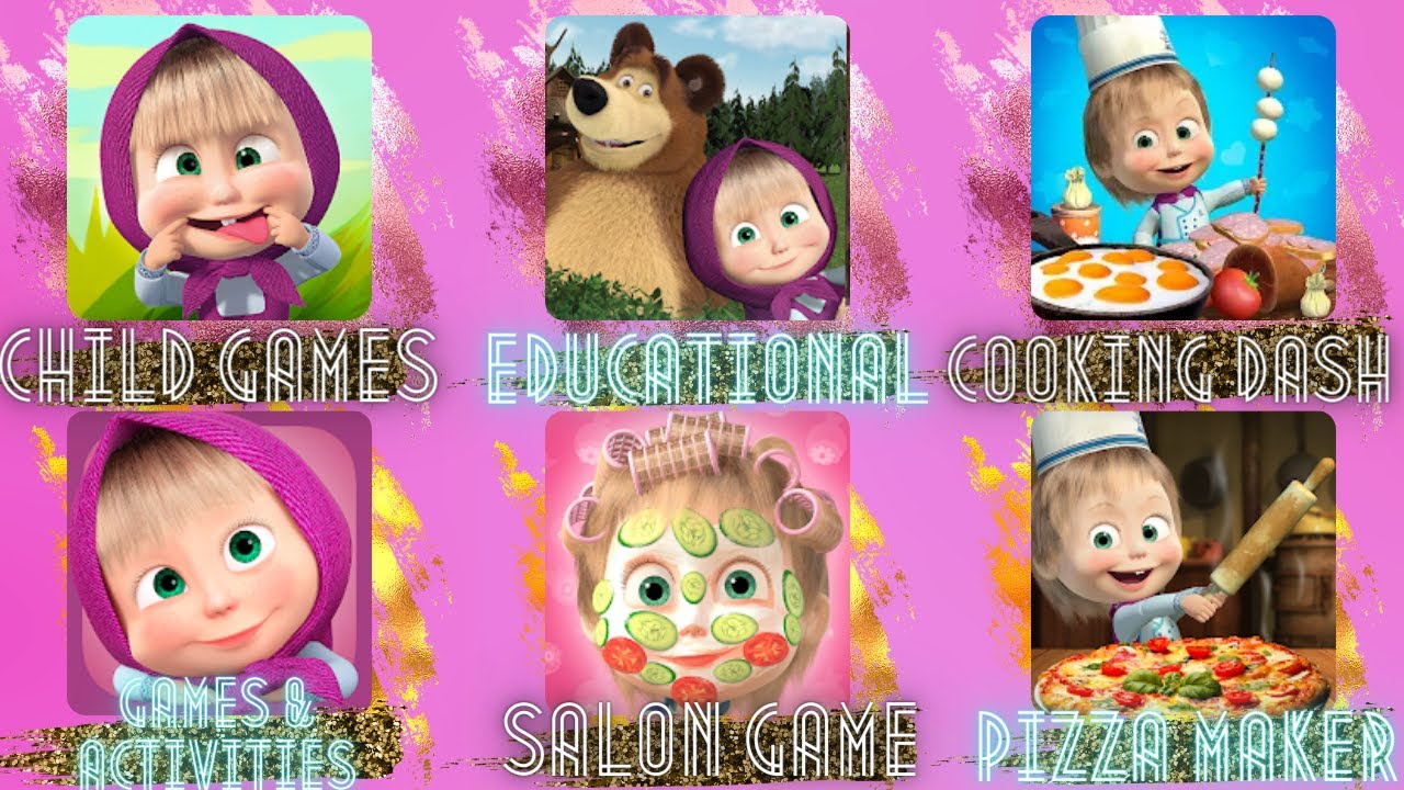 Masha and the Bear Child Games-Educational-Cooking Dash-Games ...