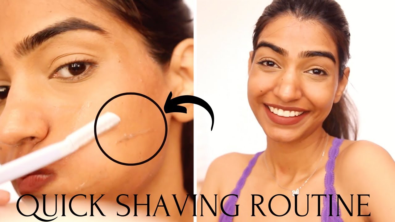 My Face Shaving Routine for Smooth and Glowy Skin #Facialrazor # ...