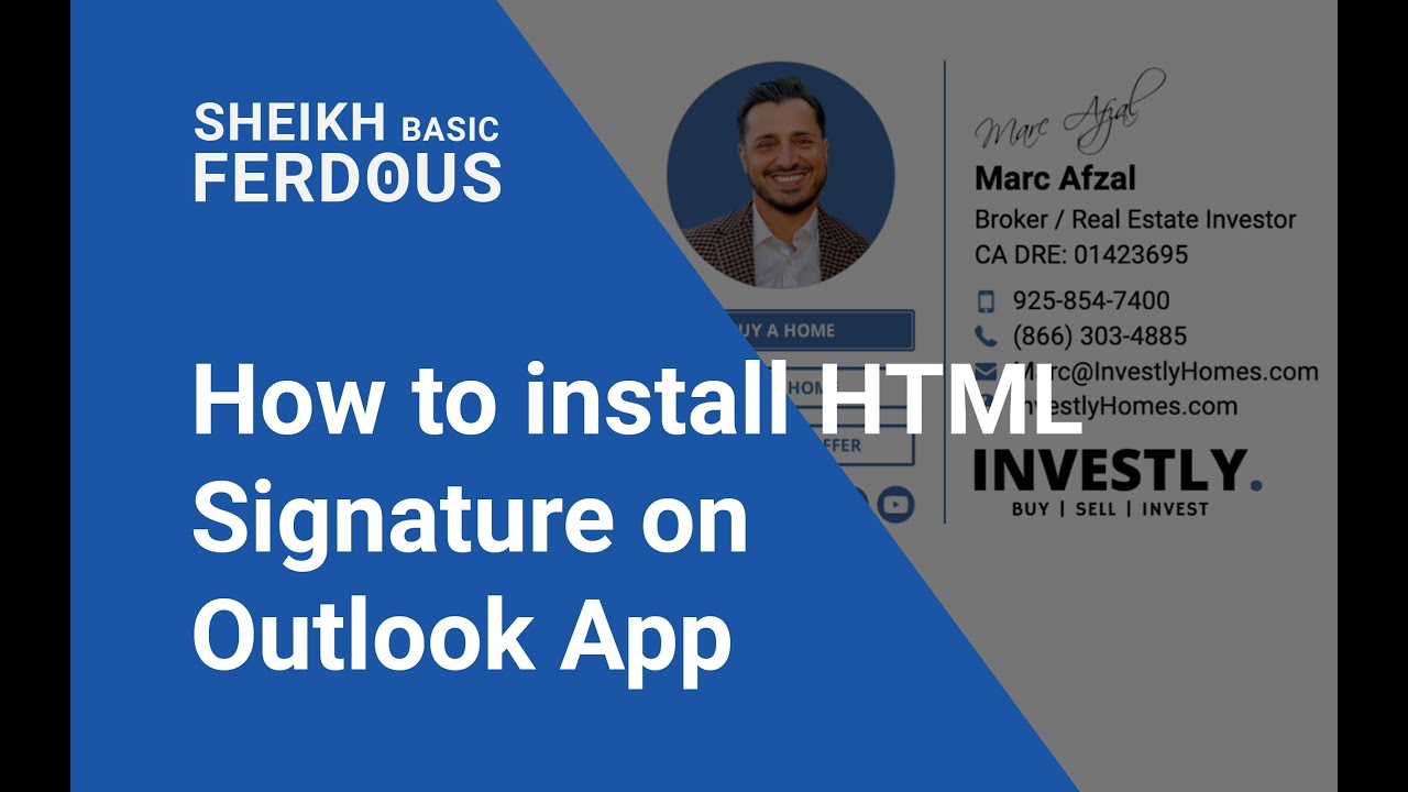How to install HTML Signature on Outlook - YouTube
