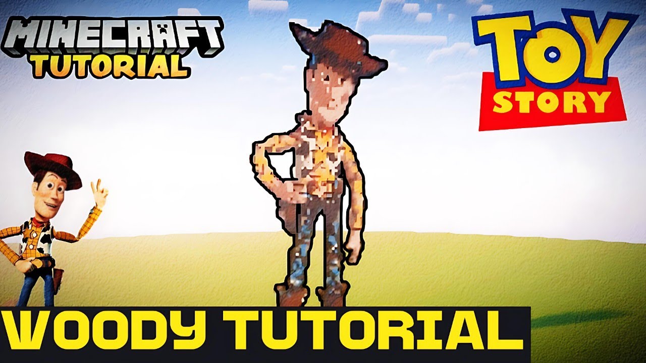 Minecraft Pixel Art Tutorial #135 | How To Build Woody In Minecraft ...