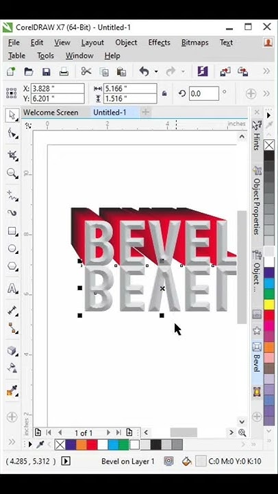 #shorts How To Use Bevel Effect In Corel Draw - YouTube
