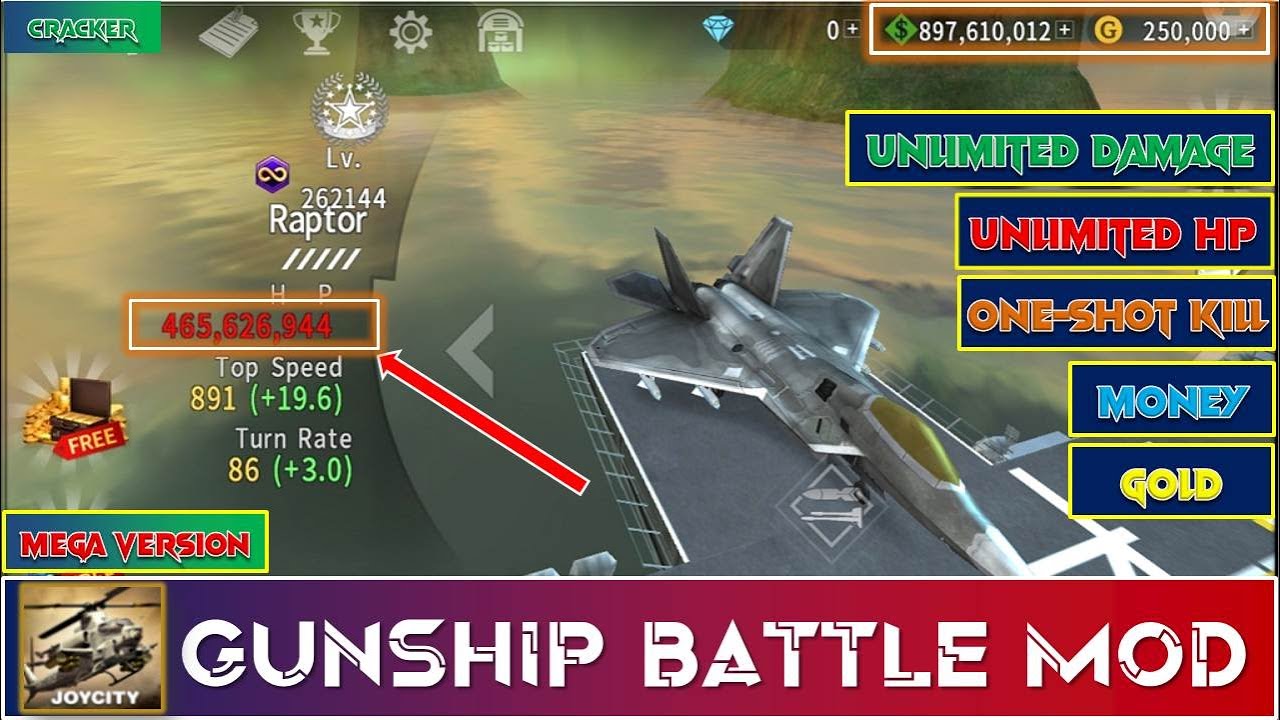 Gunship Mega Mod Unlimited HP, Damage One Shot Kill 100%Working - YouTube