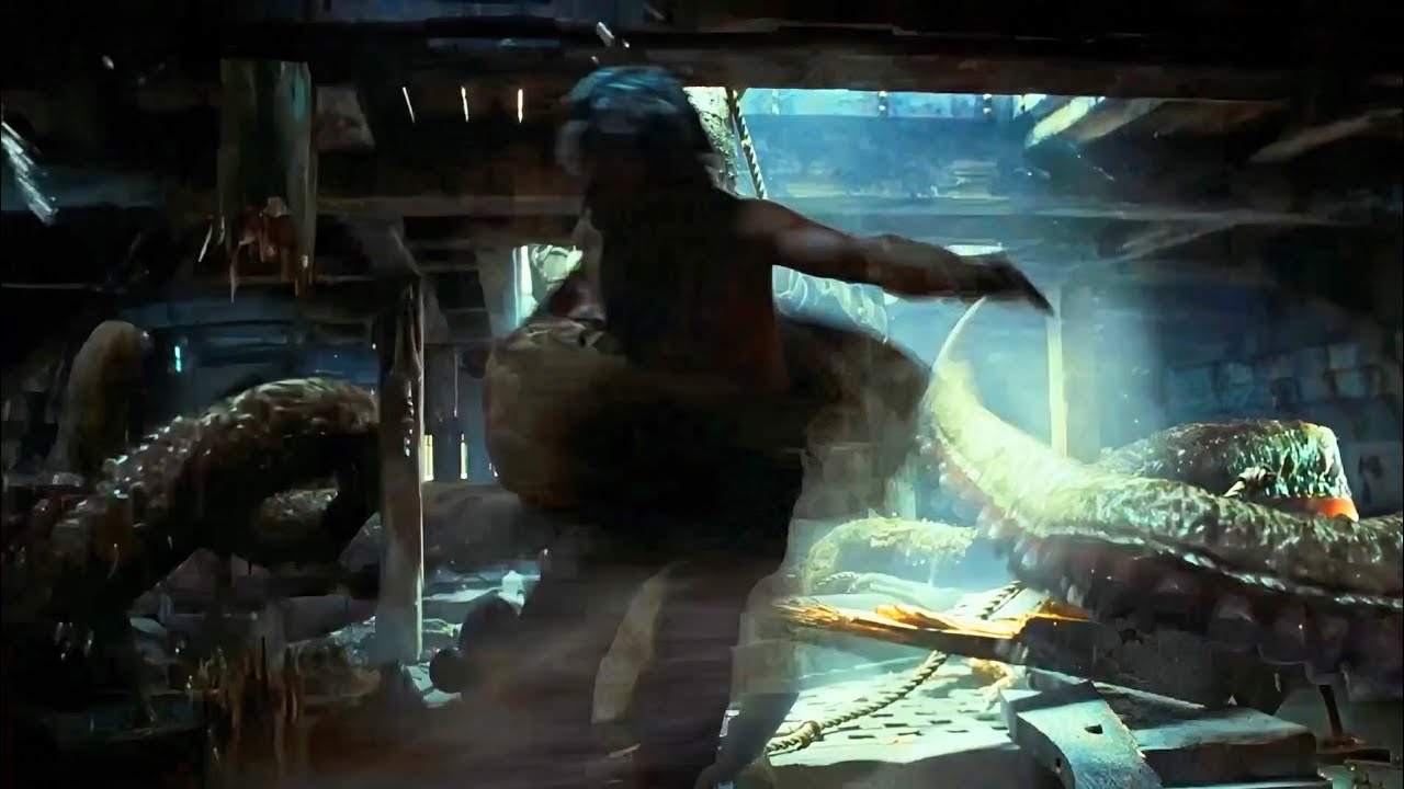 Shirtless Pirate gets wrapped in tentacles - YouTube