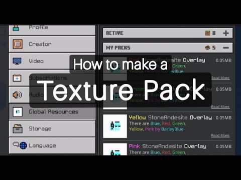 How to make Texture Pack with your MOBILE PHONE! || Minecraft Bedrock ...