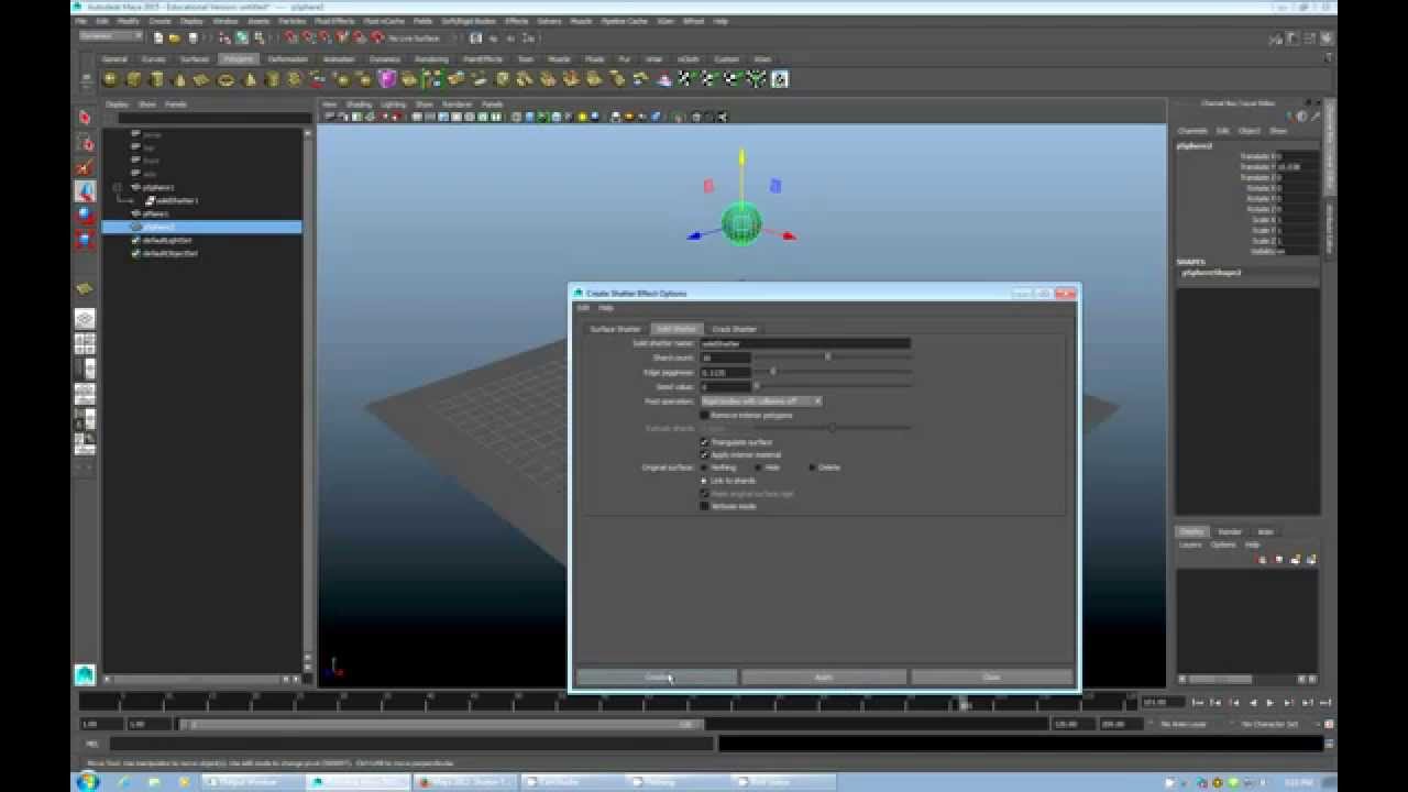 Maya Simple Sphere - Plane Collider - YouTube