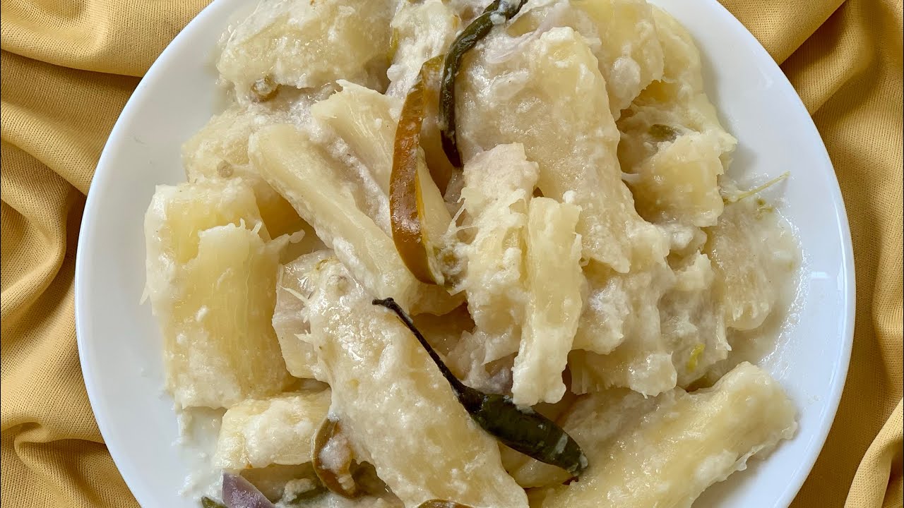 Mapishi ya Muhogo wa Nazi mtamu sana.|| cassava in coconut cream recipe ...