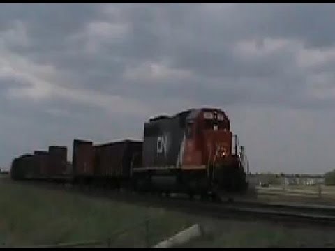 CN Train Spotting: GTW SD40-2 #5931 Leading CN 903 Work Train At Pioneer Road 1/3 5/21/12 - YouTube