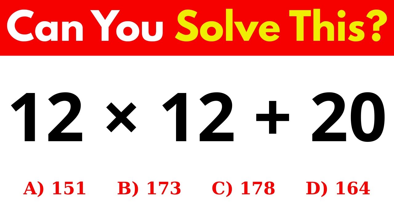 🧠 40 Fun Math Questions to Train Your Brain! 🔢 | Easy, Medium & Hard ...