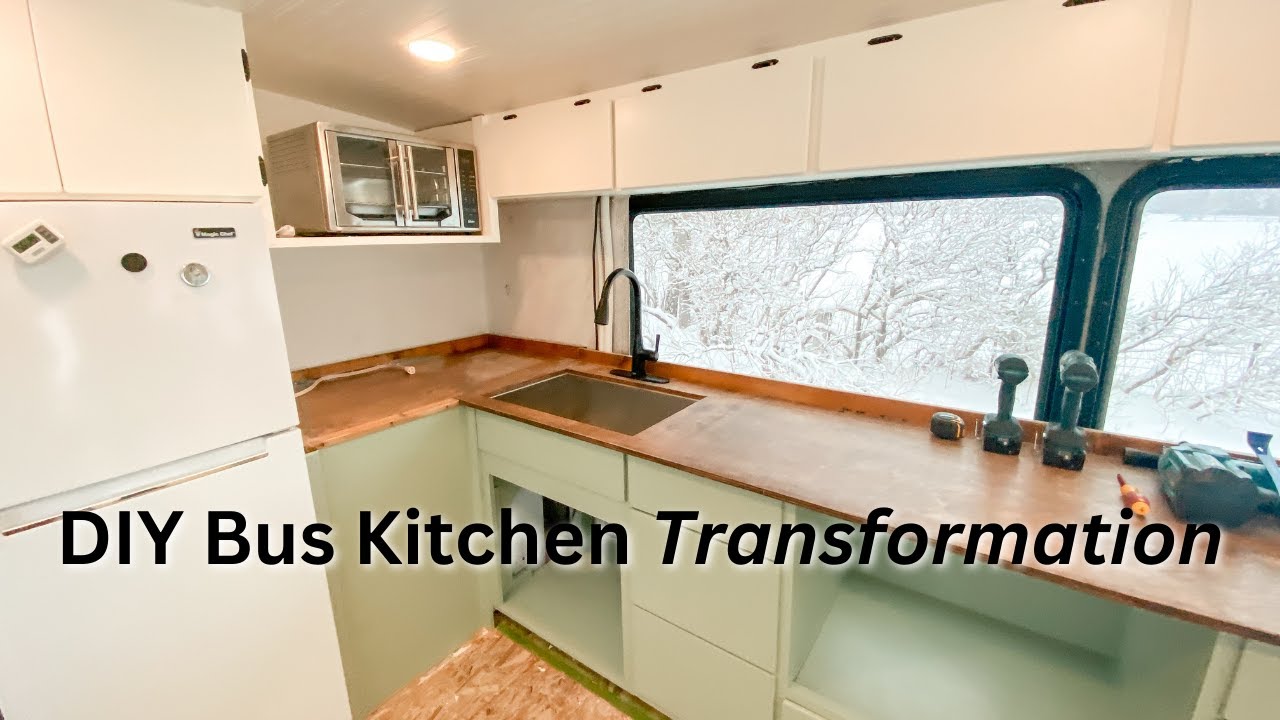 Bus Conversion Kitchen Transformation | DIY Tiny Home on Wheels | Week ...
