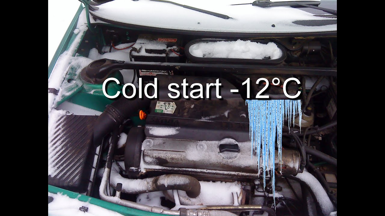 Felicia 1.6 MPi cold start -12°C - YouTube