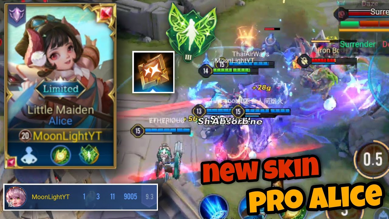Alice Support BUILD & Gameplay With New Skin "Little Maiden" | Arena Of ...