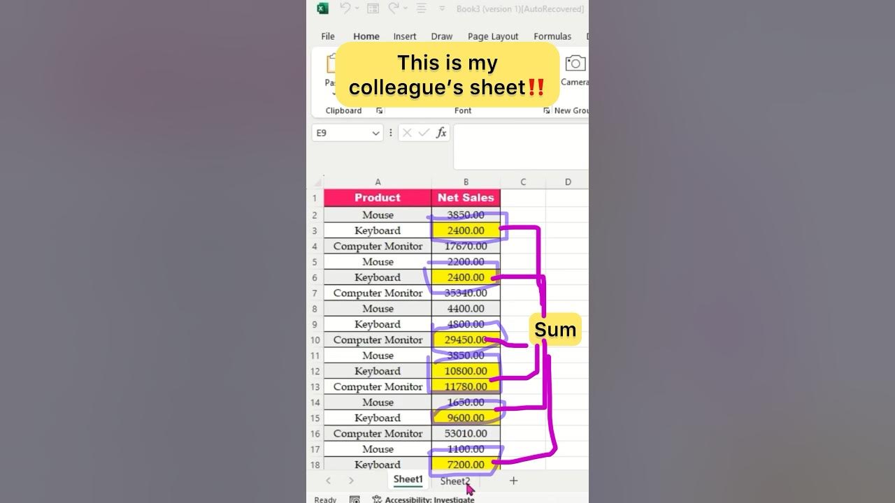 How to get Sum on the basis of colour? | BPA Educators | Learn Excel - YouTube
