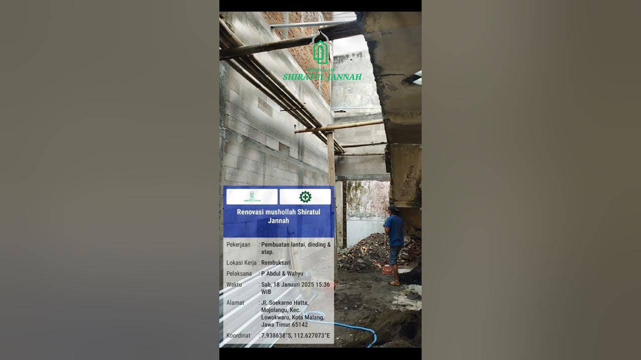 Pemasangan bata ringan dan ring cor selesai selanjutnya persiapan pemasangan atap baja ringan ...