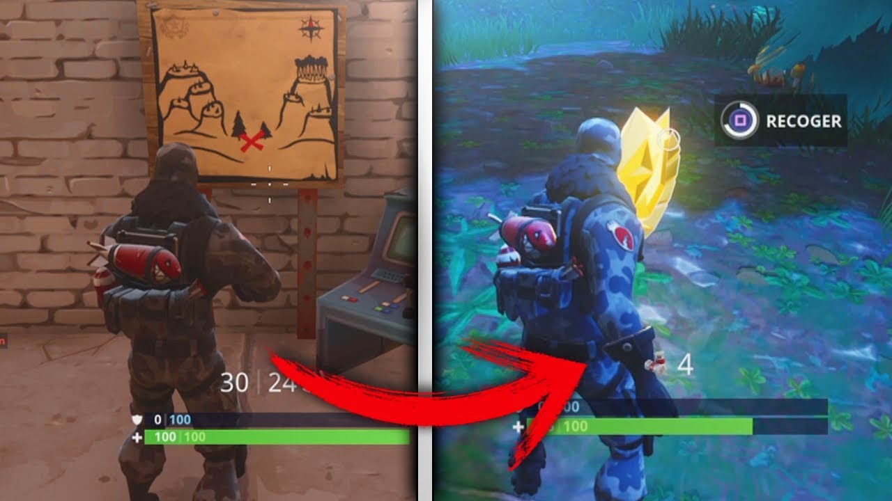 SIGUE el MAPA del TESORO RIBERA REPIPI FORTNITE / DESAFÍO MAPA RIBERA ...