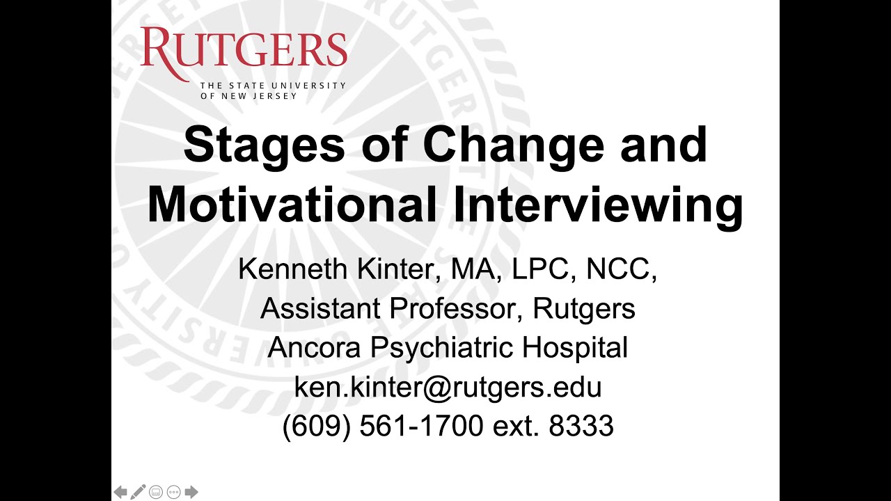 Stages of Change and Motivational Interviewing - YouTube