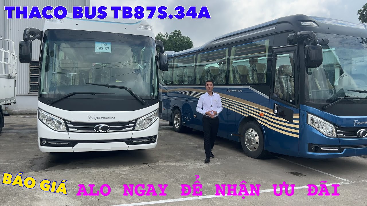 Giới Thiệu Báo Giá Xe Bus 34 Ghế THACO TB87S.34A Phiên Bản Tiêu Chuẩn ...