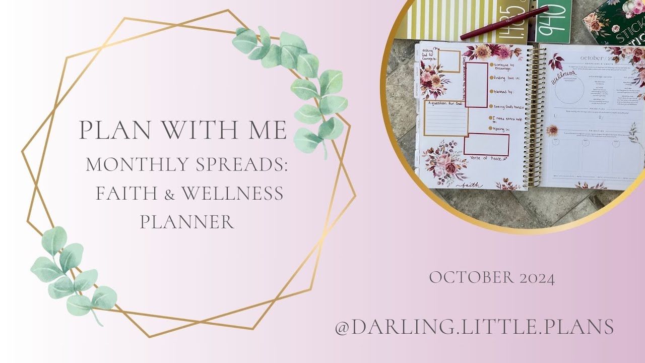 Faith & Wellness Monthly Plan with Me | Peacefully Productive Planner ...