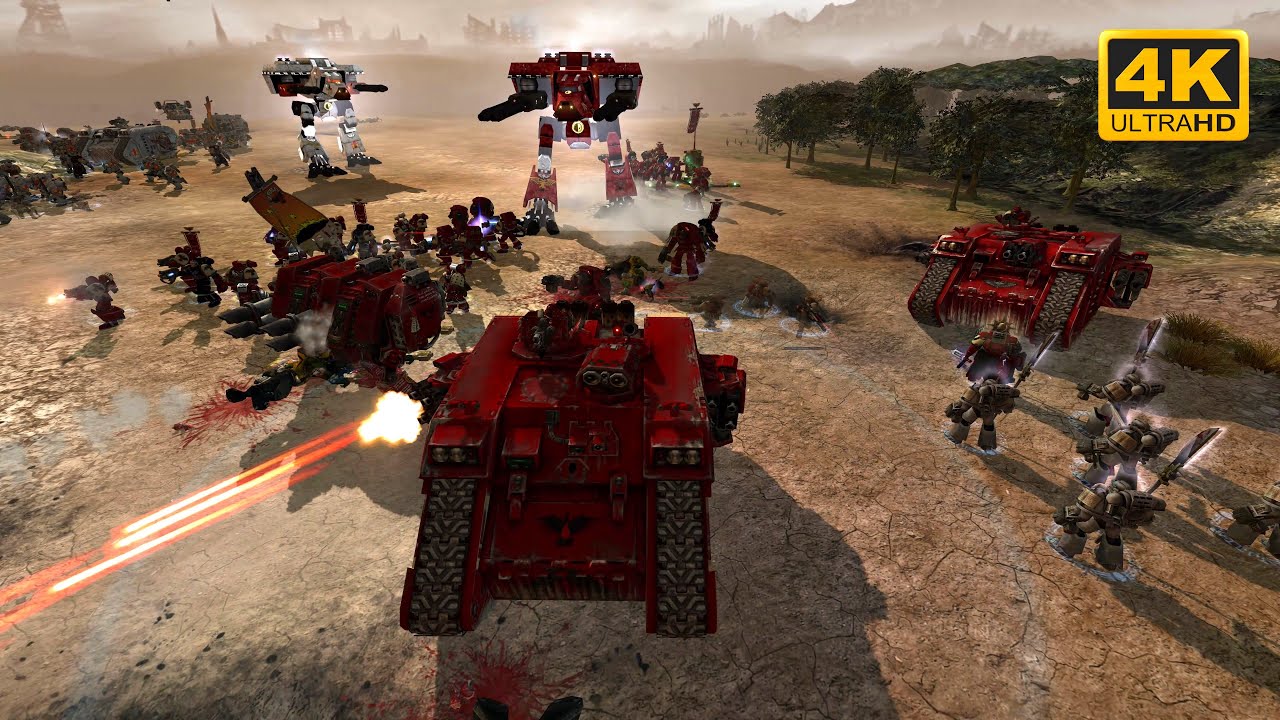 Space Marines vs MASSIVE HORDES of Da Orkz - Warhammer 40K Dawn Of War ...