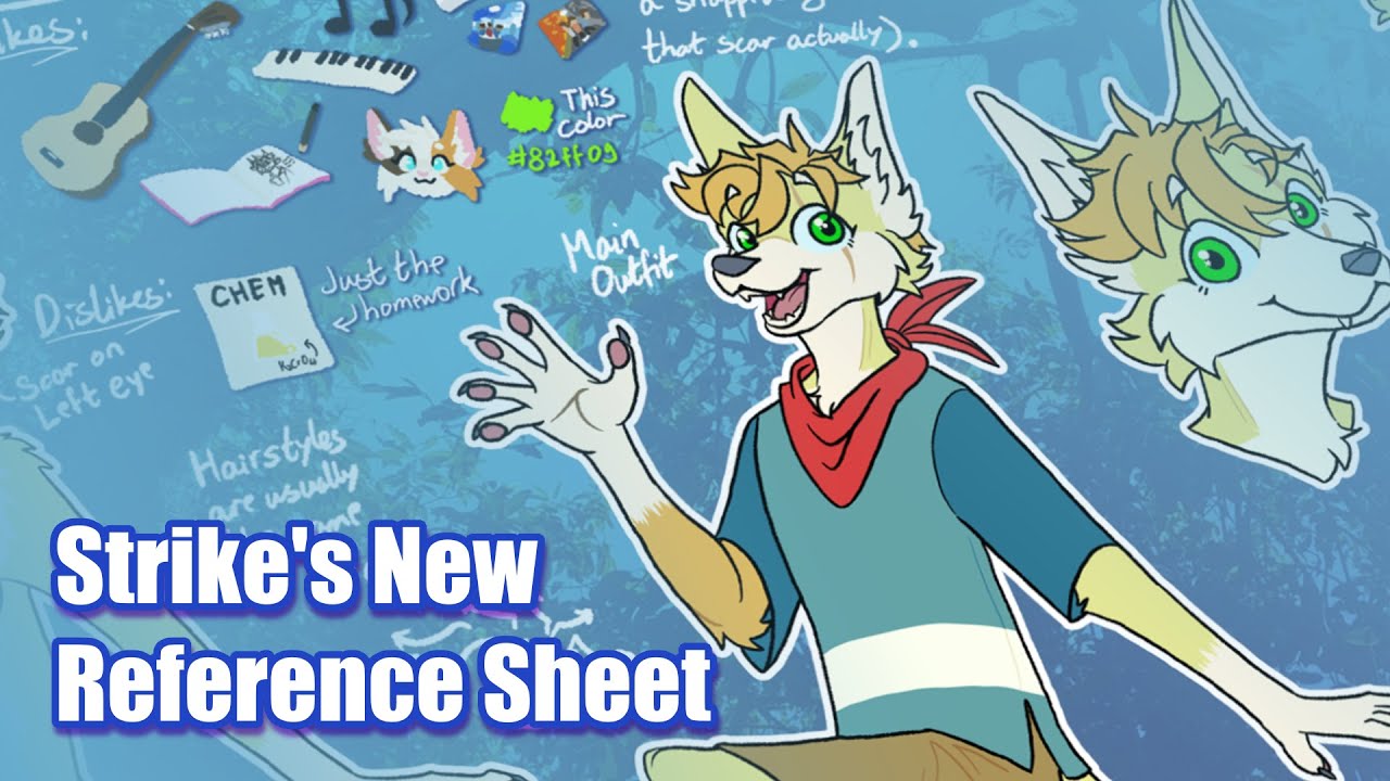 New Reference Sheet! | Furry Art Speed Draw - YouTube