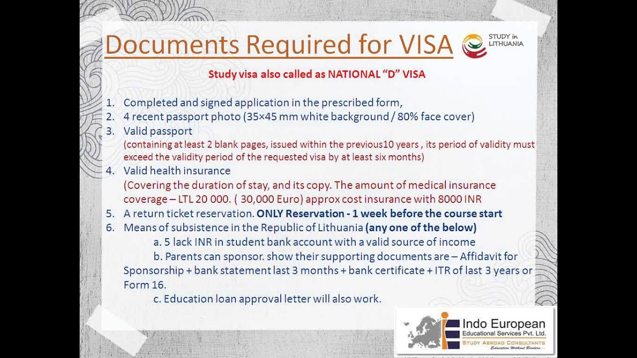Study in Lithuania- Student Visa Process - YouTube