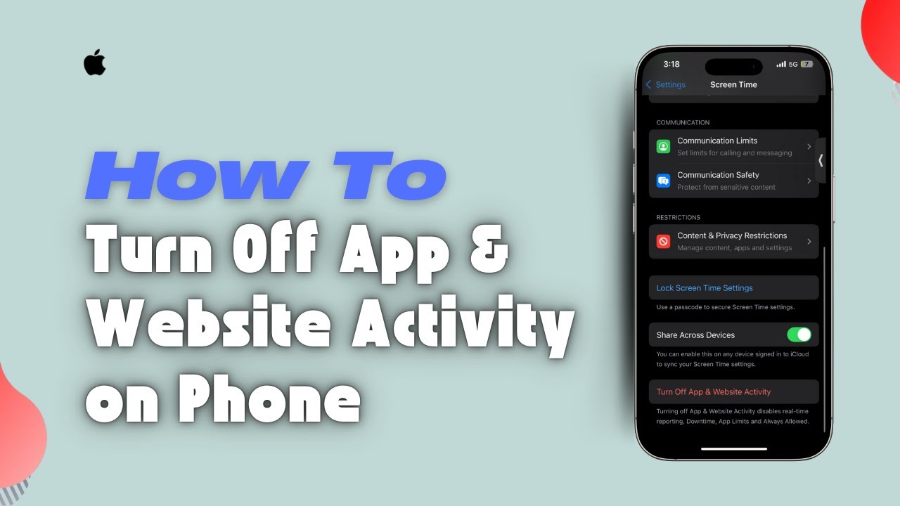 How to Turn Off App & Website Activity on Phone - YouTube