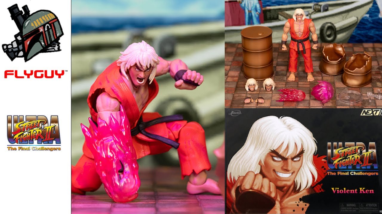 Jada Toys Ultra Street Fighter II Violent Ken SDCC Exclusive Toy Action ...