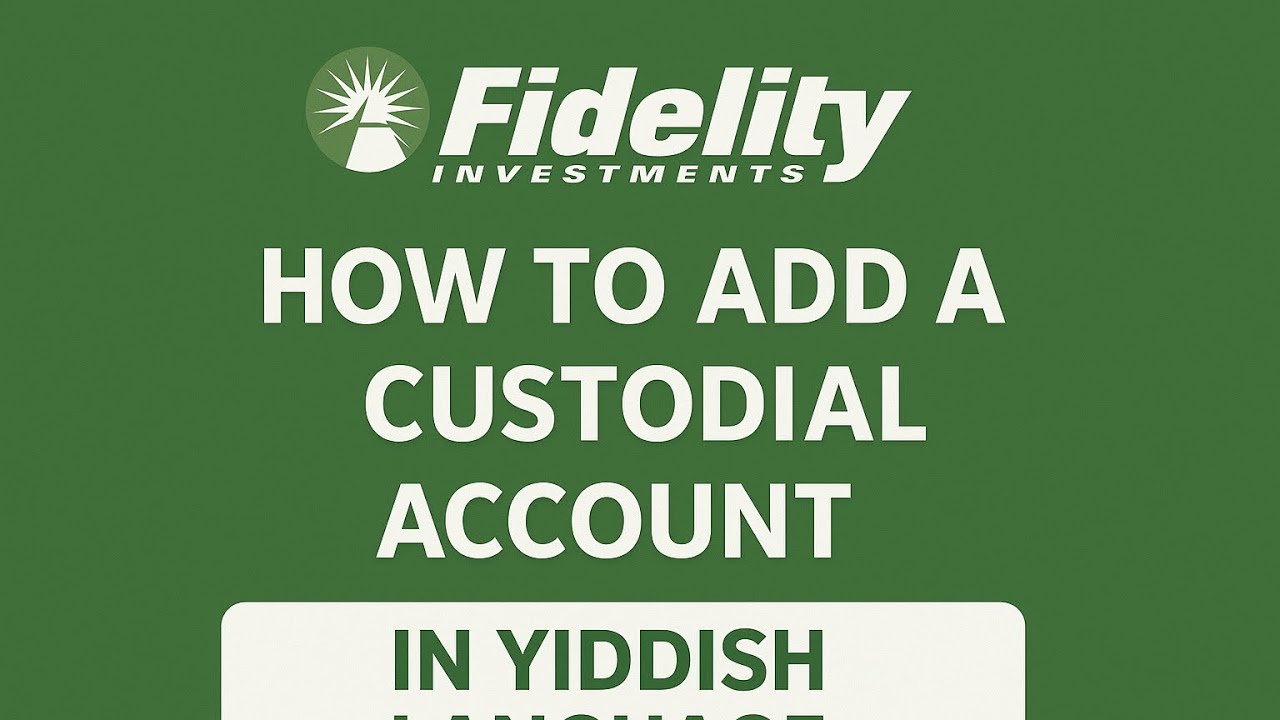 How to add a custodial account to your fidelity.com account - YouTube