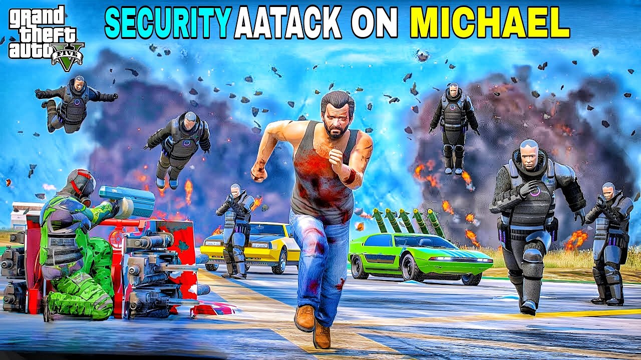GTA5 || MICHAEL ATTACK ON SECURITY GUARD|| GTA5 GAMEPLAY #gta5 - YouTube