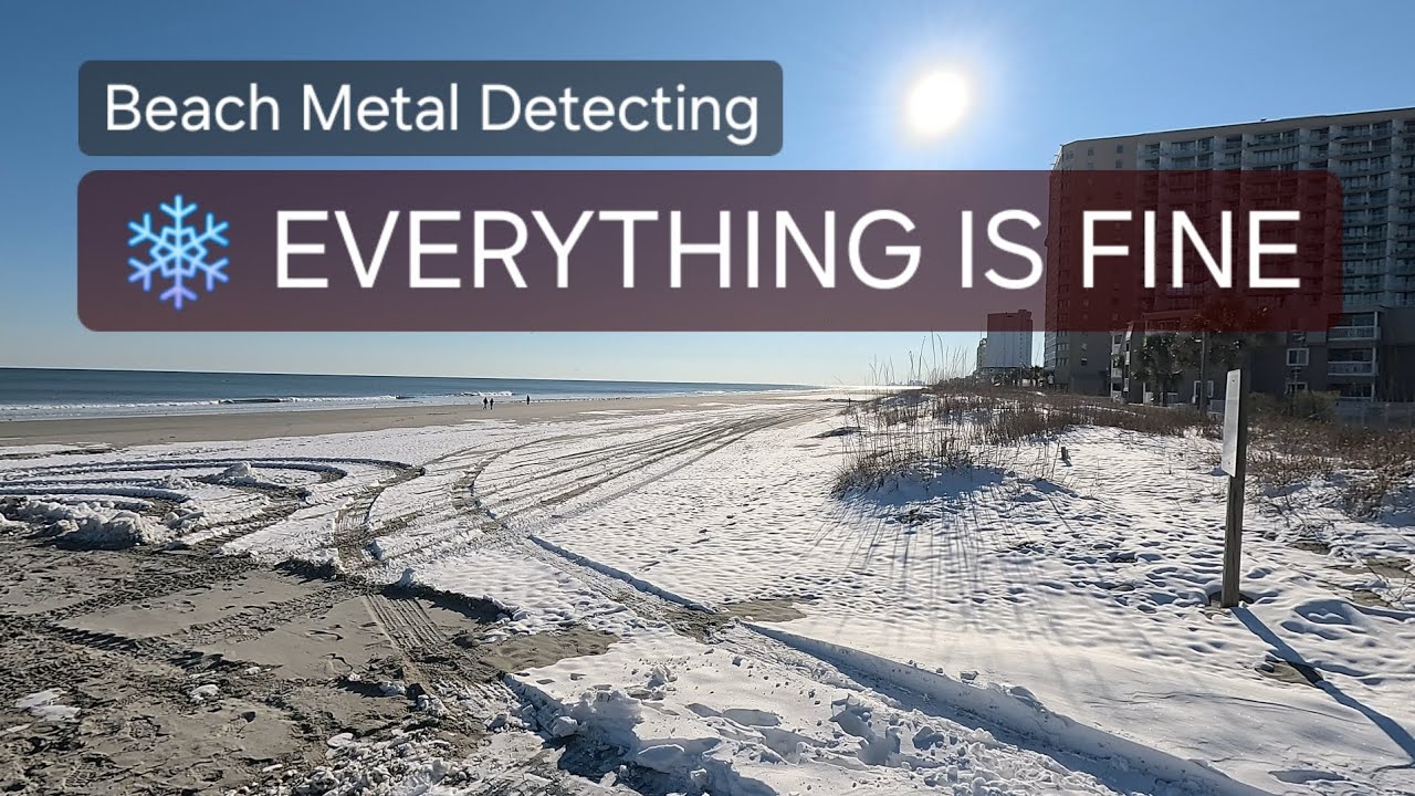 Snow on the beach? Let's go metal detecting on Myrtle Beach! - YouTube
