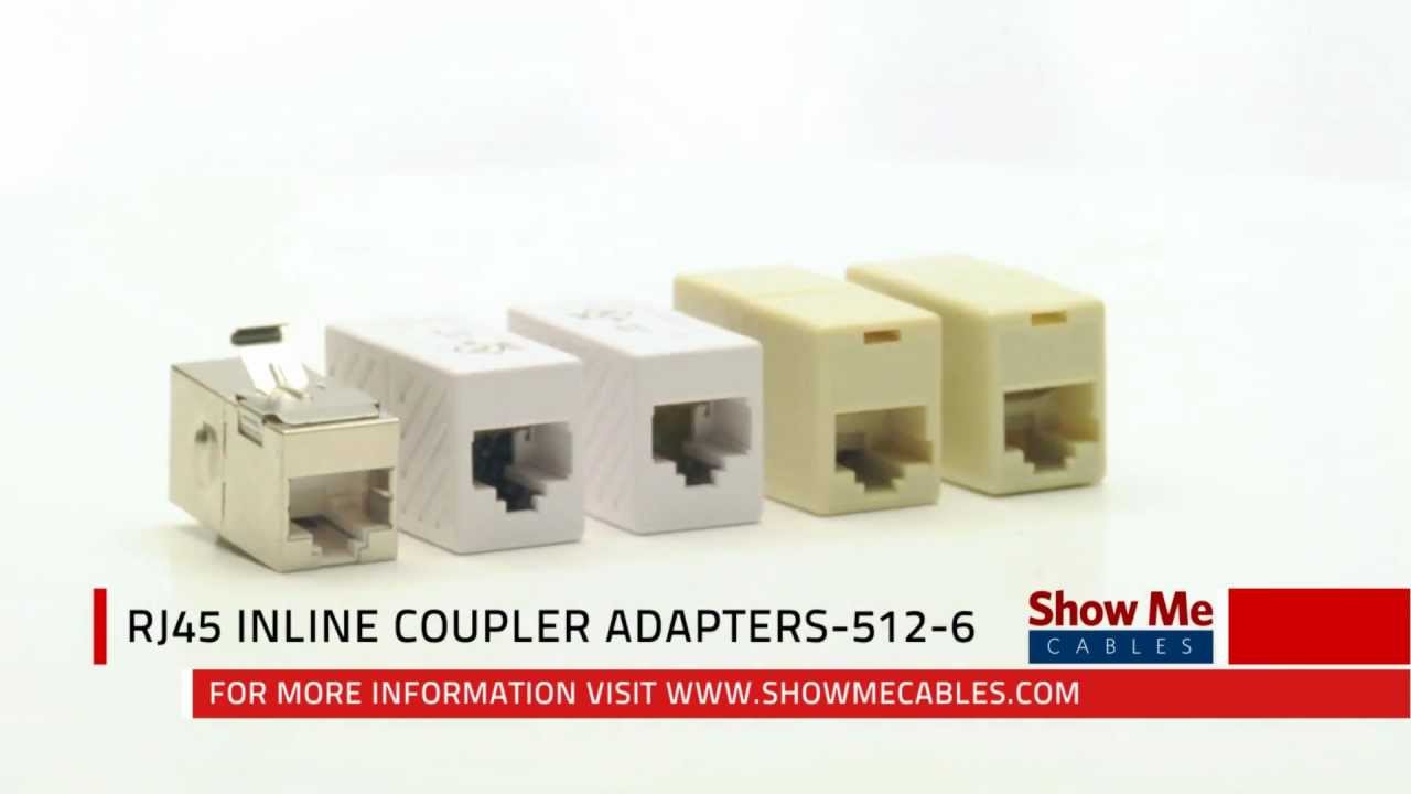 Cat6 Rated RJ45 Inline Coupler - Straight #512-6 - YouTube