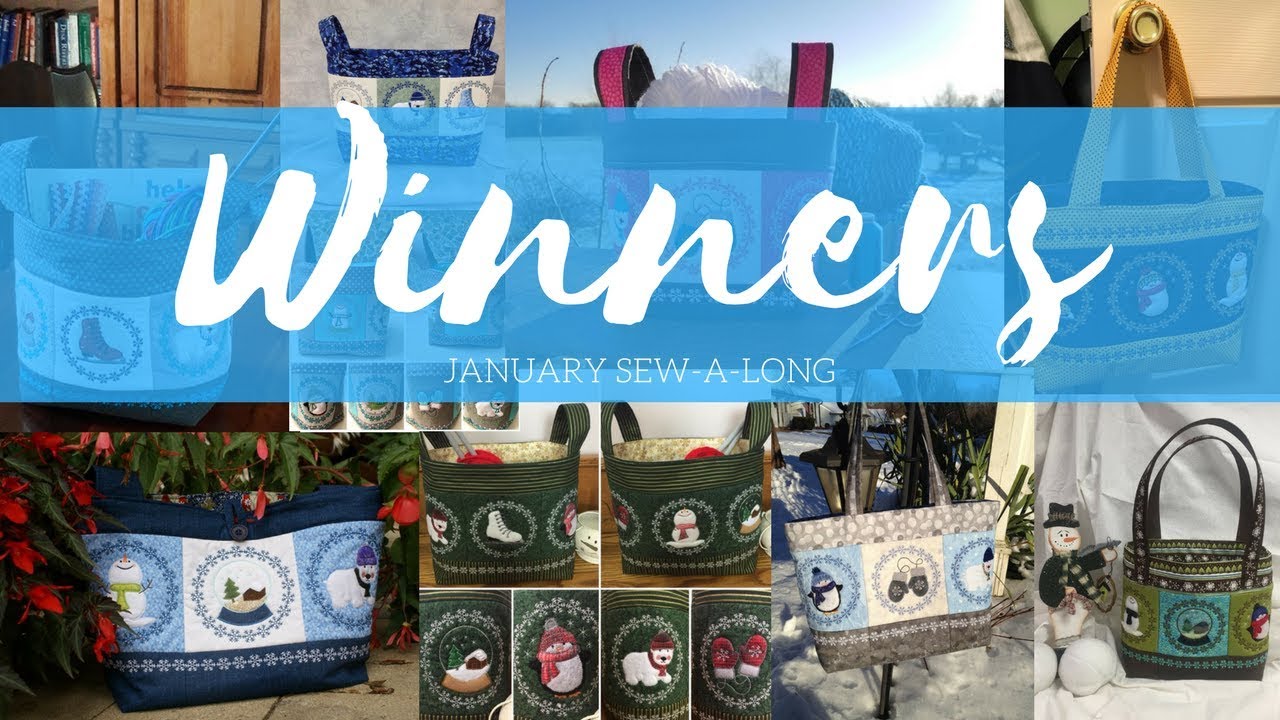 January Machine Embroidery Sew-a-long Winners - Winter Basket - YouTube