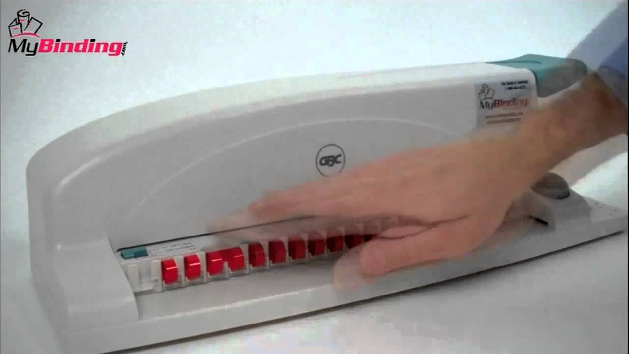 GBC CombBind C55 Comb Binding Machine Demo Video - YouTube