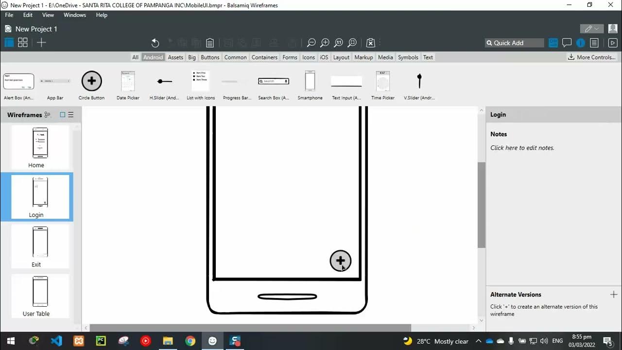 How to Create User Interface for Mobile (Android) using Balsamiq Wireframes - YouTube