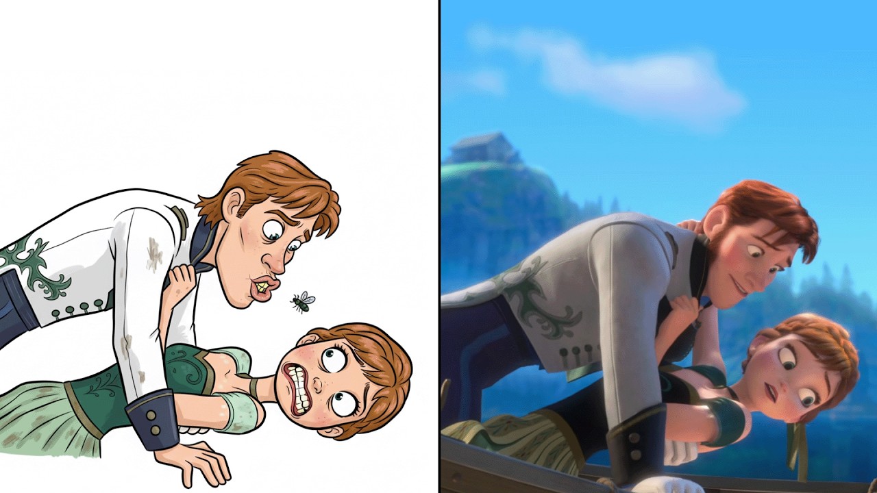 Frozen Let It Go Funny Meme Drawing Part 1 - YouTube