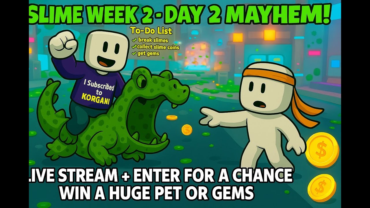 💚 SLIME WEEK 2 INSANITY! Pet Sim 99 Live Stream + Chance To WIN huge ...