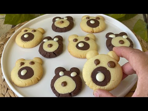 Çocuklar Bu Kurabiyeye Bayılacak😍2 Renkli Sevimli Ayıcık🐻Kurabiye 👌💯