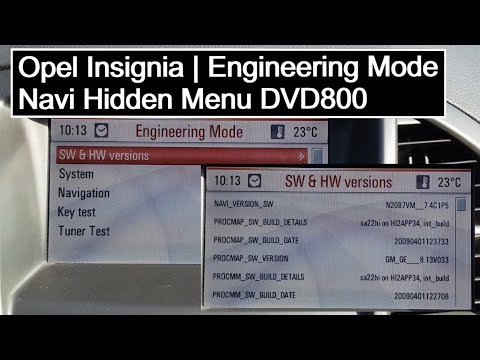 Opel Insignia - Engineering Mode Hidden Menu DVD800 | TUTORIAL