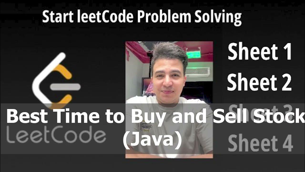 Best Time to Buy and Sell Stock (java) - YouTube