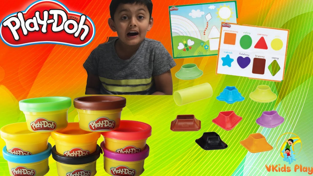 Play-Doh Shape and Learn Colors and Shapes Toy for Kids from VKids Play ...