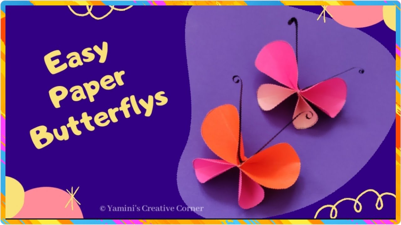 #30: Making butterfly with papers by Yamini | Paper Butterfly | Paper ...